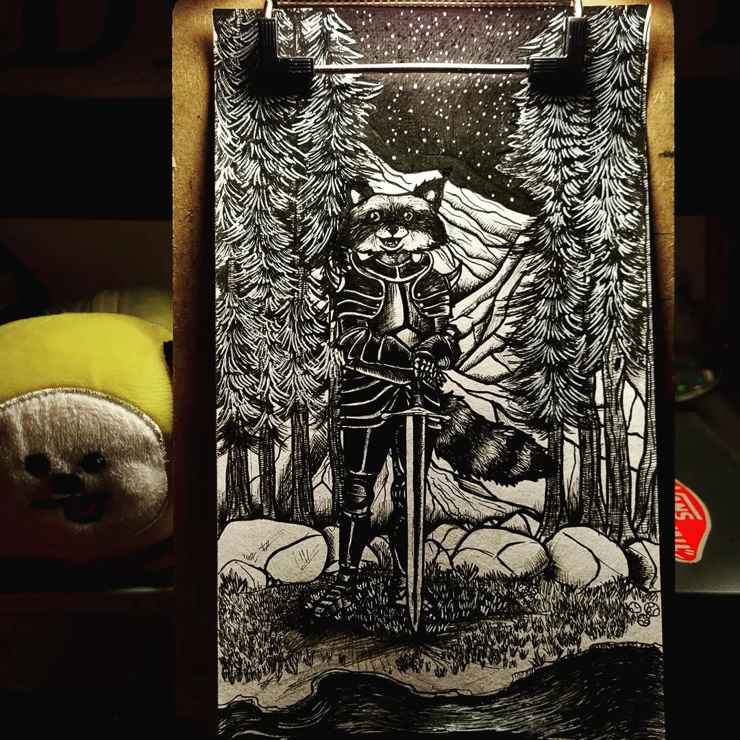 "Ralph le Brave", me, micron pens on paper, 2022 | Scrolller