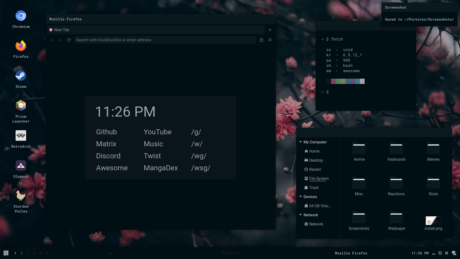 [AwesomeWM] Sakura | Scrolller