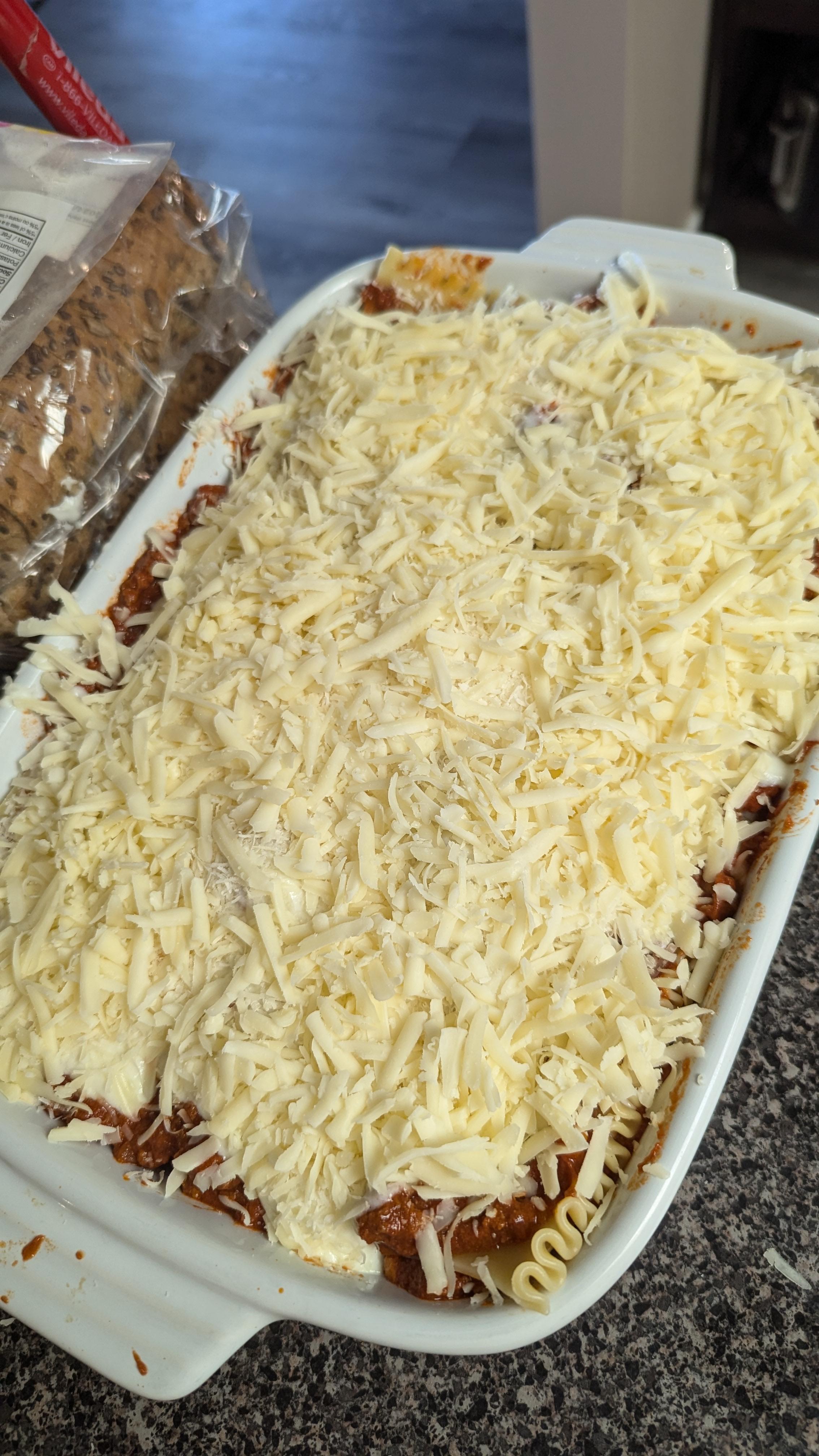 Homemade Lasagna! First time making it basically all from scratch minus the noodles haha (tried ...