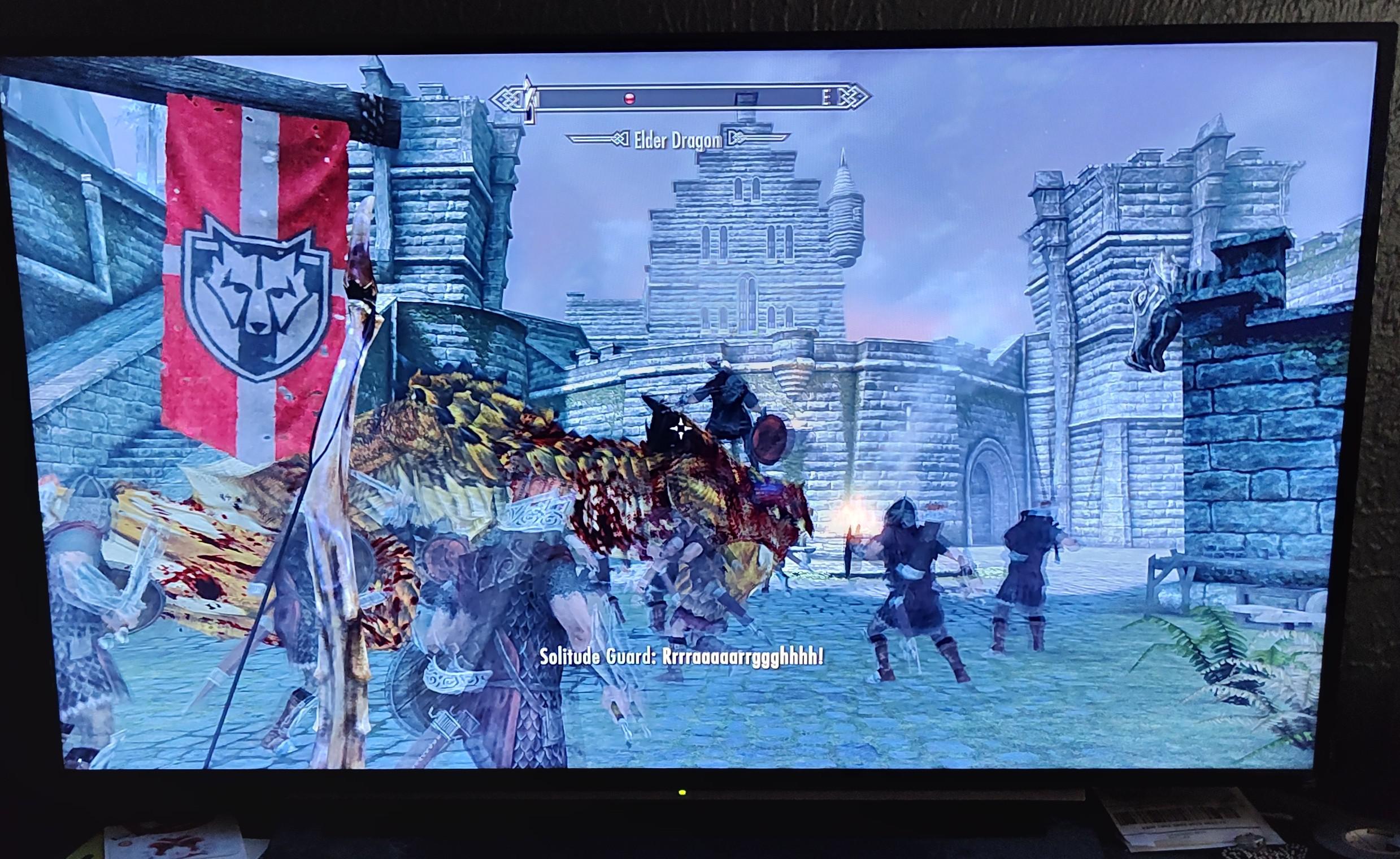 Rare occurrence, dragon in solitude and the birth of dragon slayer solitude guard. | Scrolller