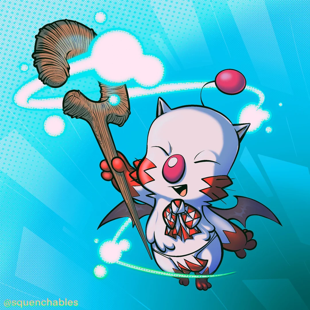 White Mage Moogle (Commission) by Squenchables | Scrolller
