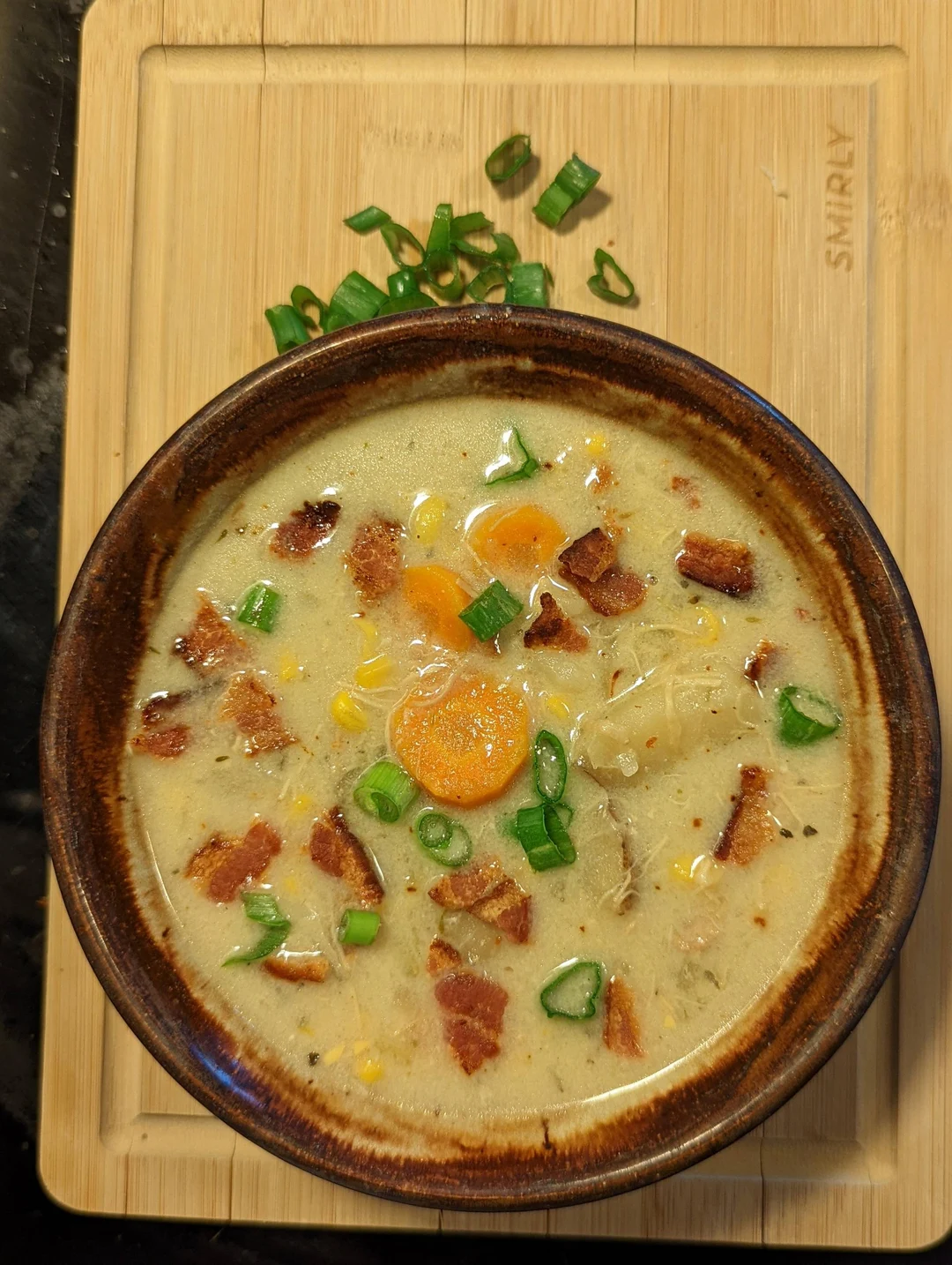 I made chicken potato corn chowder for the chilly weekend here in Colorado! | Scrolller
