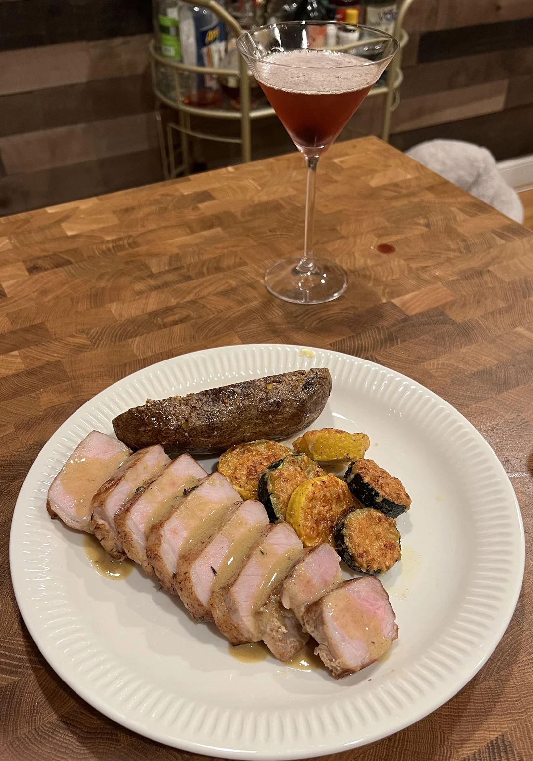 Pork chop with Dijon pan sauce | Scrolller