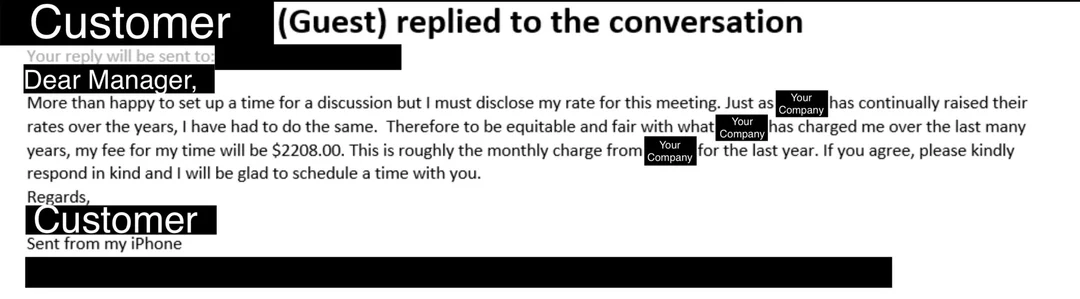 Customer wants to charge the manager for their time | Scrolller