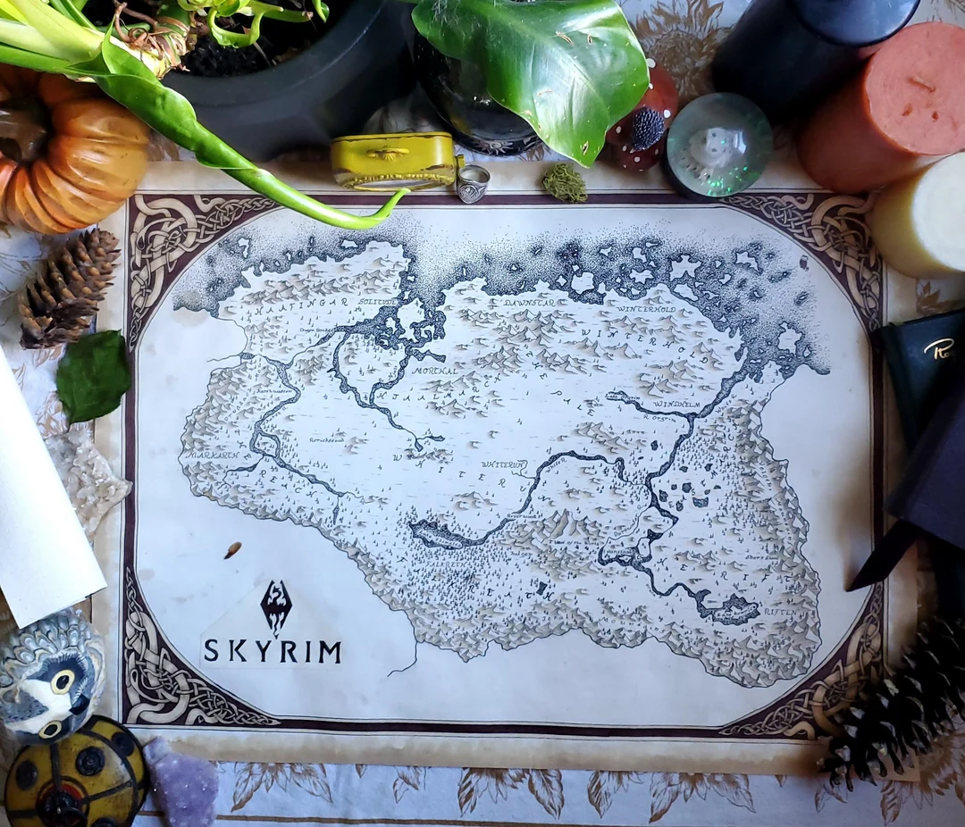 skyrim map I drew | Scrolller