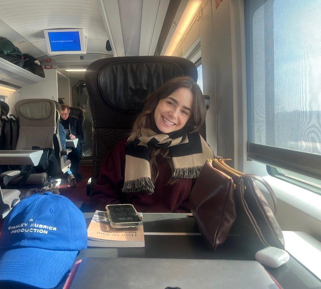 Discover more like LilyCollins: On a train • Lily's IG Story • March 9 ...