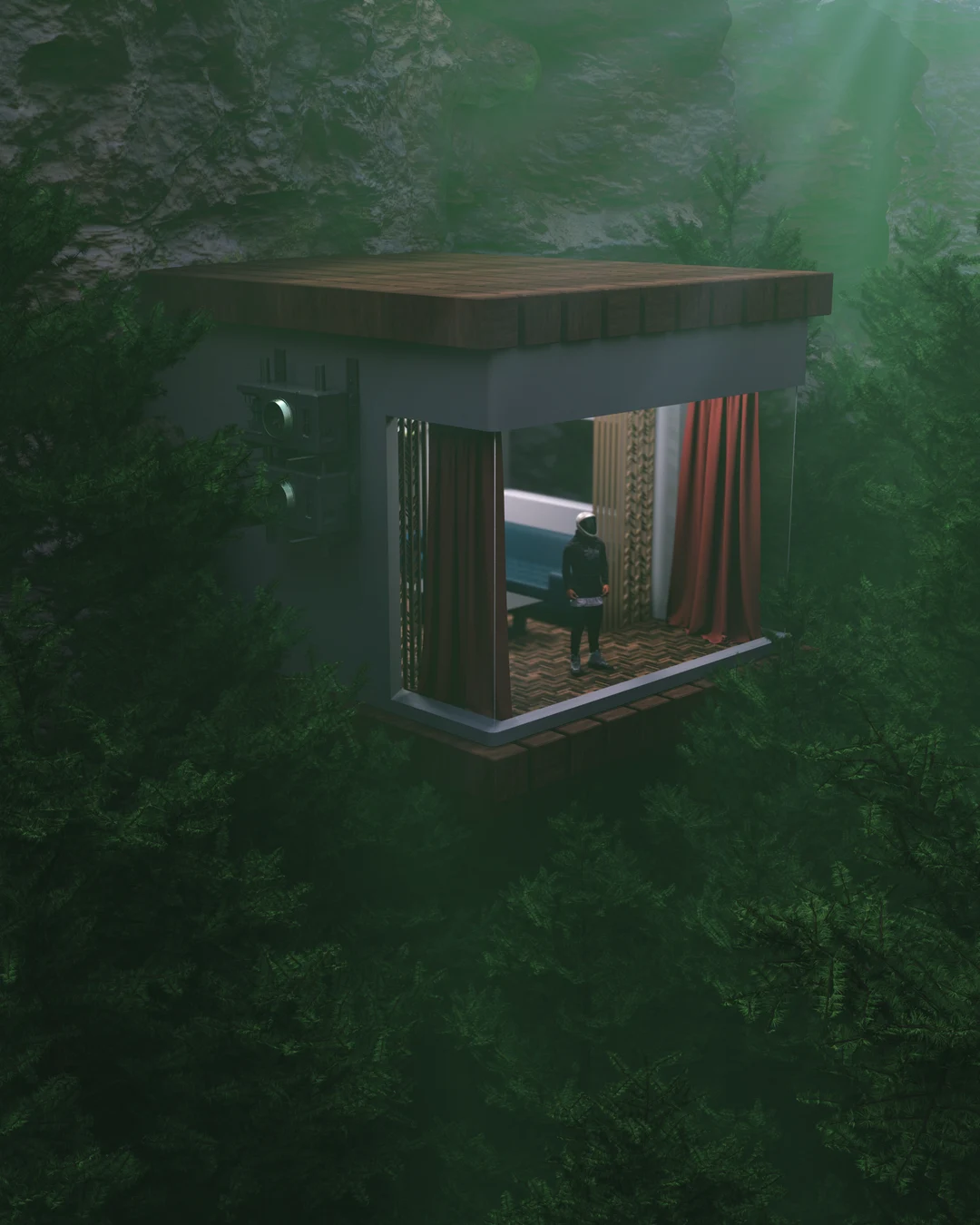 Pondering, Me, 3D Render, 2023 | Scrolller