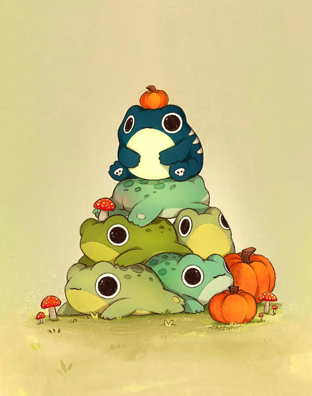 Halloween Frogs, chetom, Digital, 2023 | Scrolller