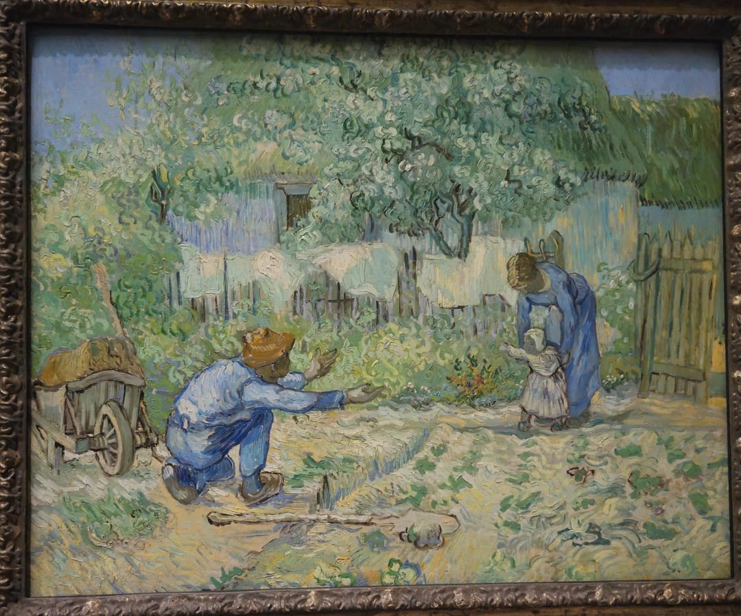 Vincent van Gogh-First Steps, after Millet (1890) | Scrolller