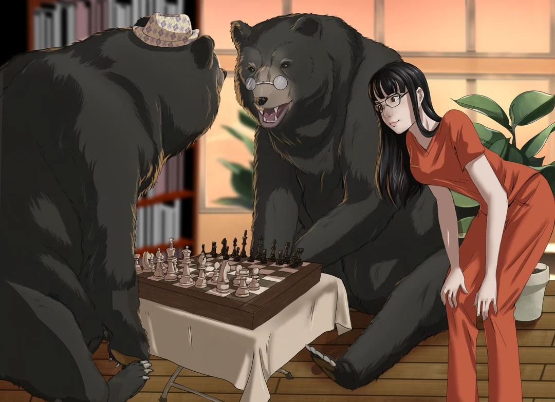 Retirement home for bears, by me, digital, 2022 | Scrolller