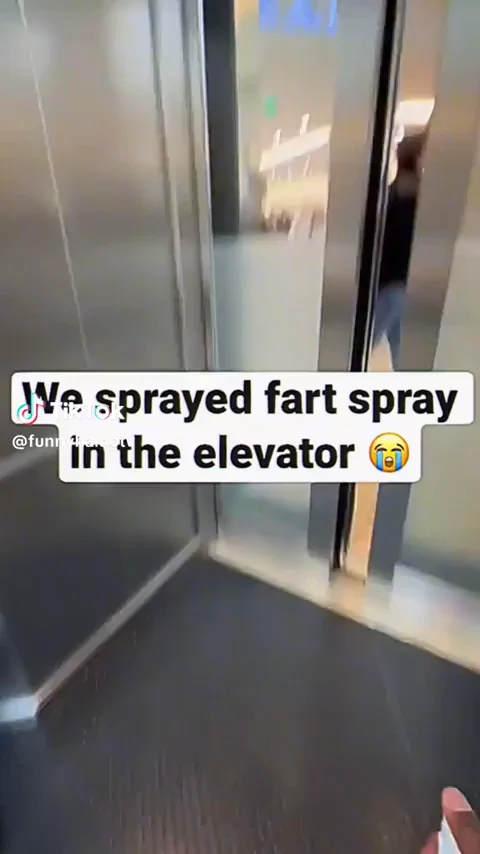 We sprayed fart spray in the elevator🤣🤣 | Scrolller