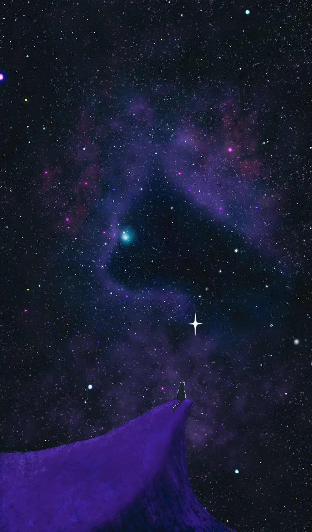 Void Kitty Nebula, Me, digital paint, 2023 | Scrolller
