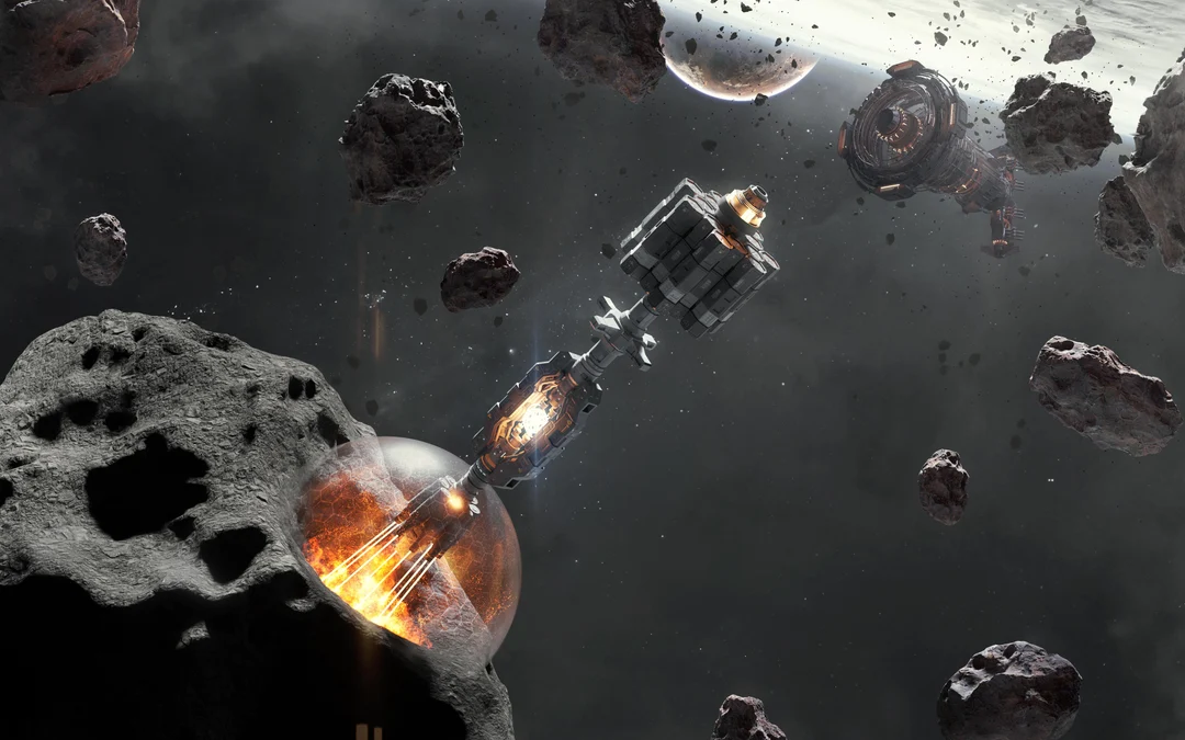 Asteroid miner by me. Blender, 2023 | Scrolller