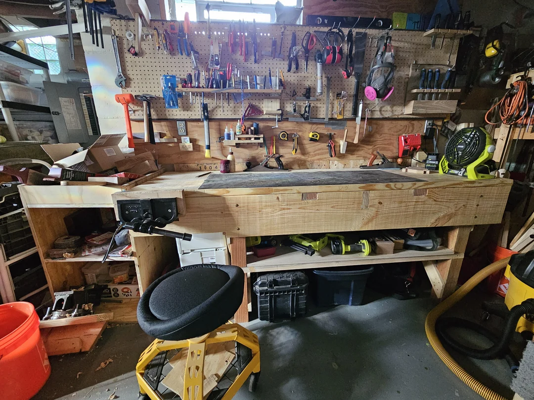 My basement workshop in the mornings. | Scrolller