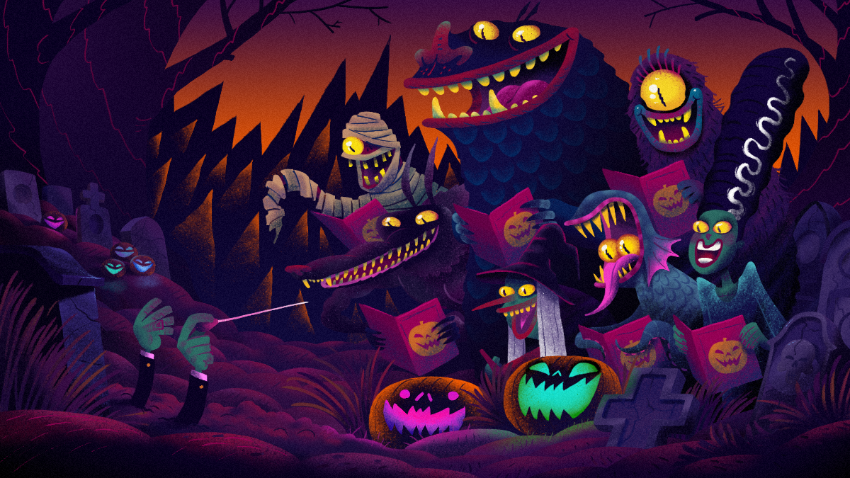 Halloween Choir, me, digital, 2020 | Scrolller