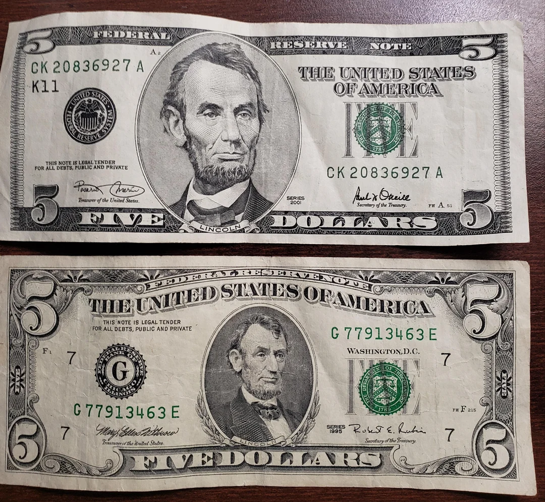 old school $5 bills | Scrolller