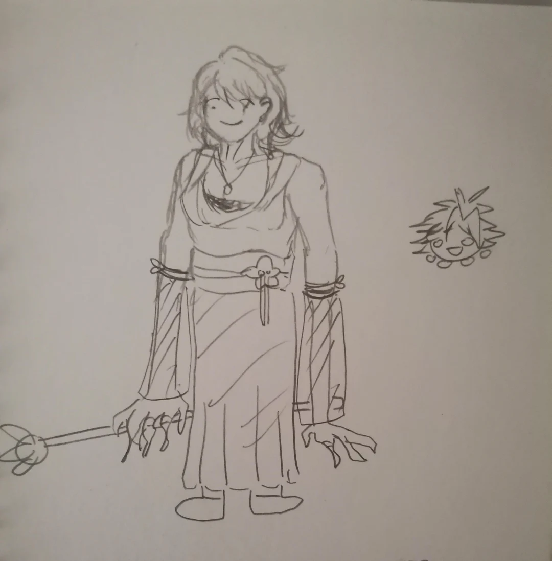 I drew Yuna from memory (ft Tidus) | Scrolller