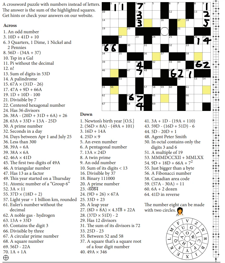 I've been trying to solve this Crossnmber puzzle for 2 days and I just can't do it! I may need ...