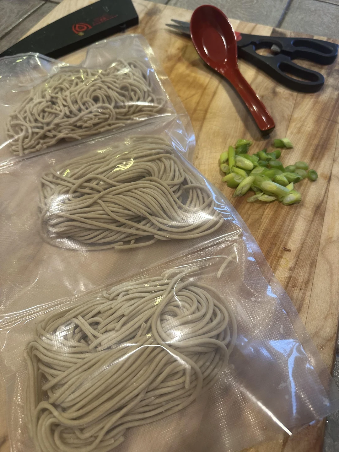 I use my vacuum sealer to separate my homemade noodle portions. | Scrolller