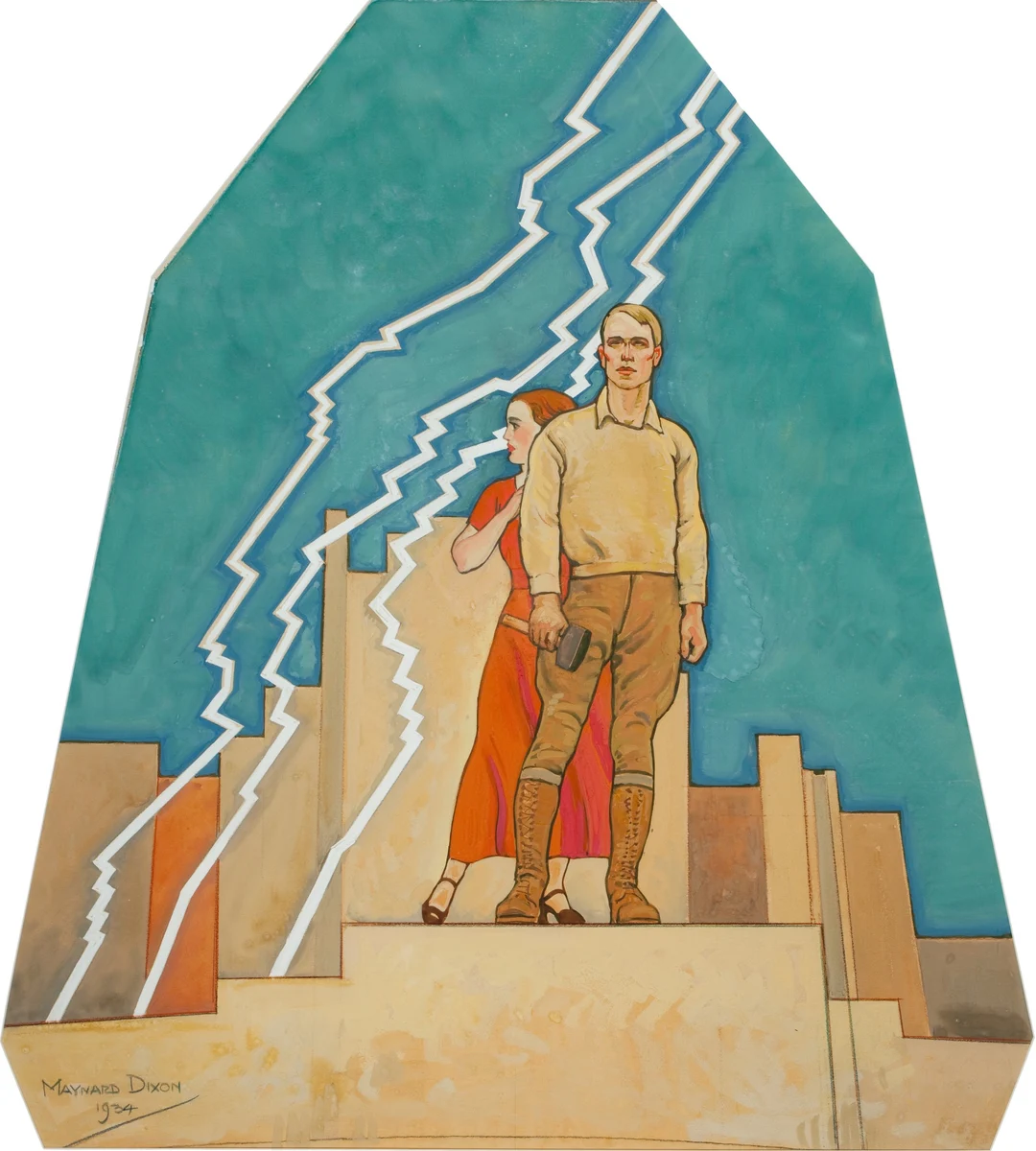 Modern Man and Woman by Maynard Dixon, 1934 | Scrolller