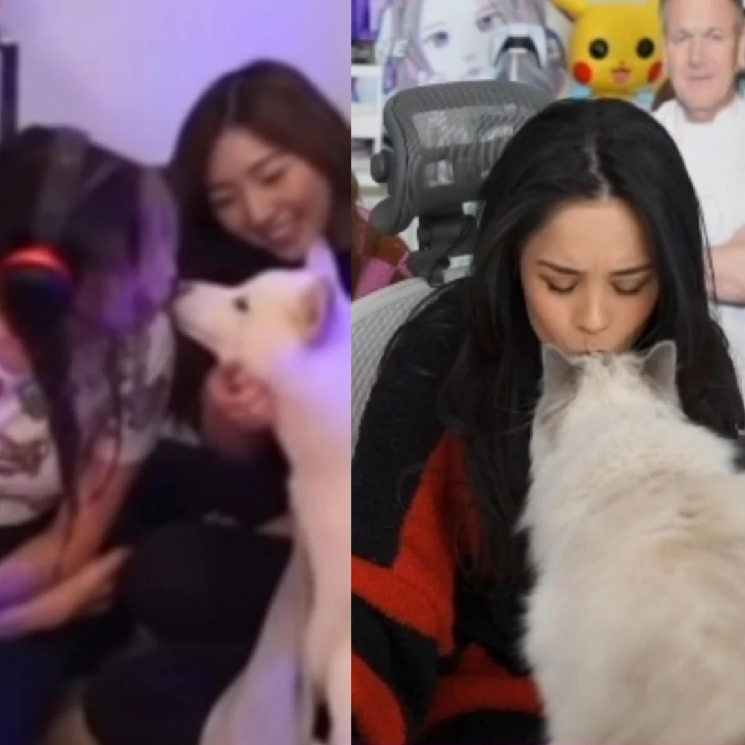 Rae and Poki with eachothers pets :^) | Scrolller