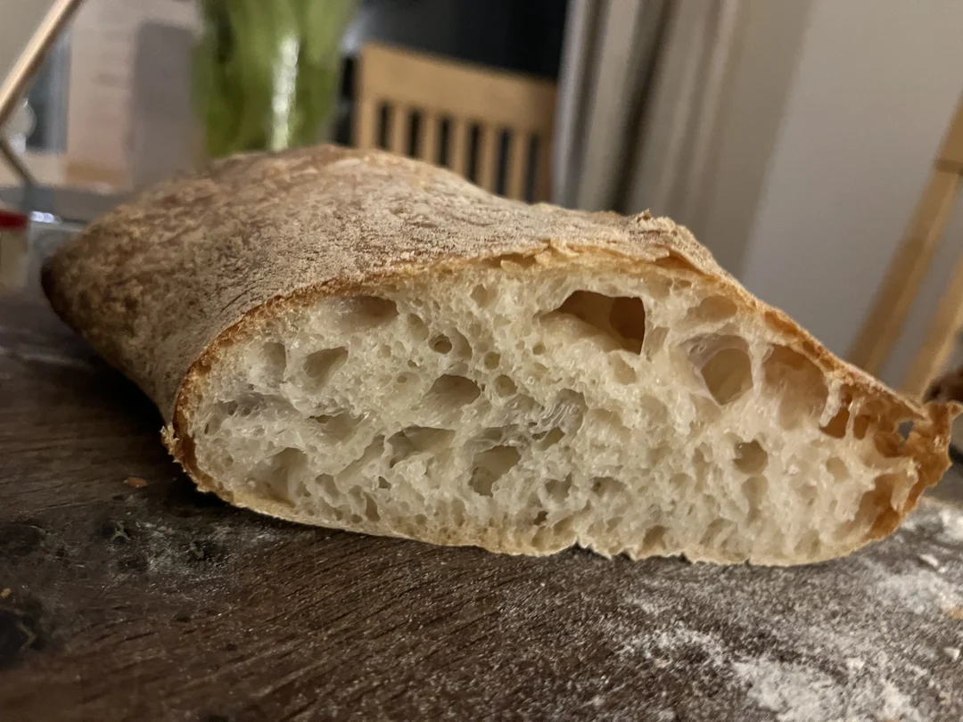 First attempt at Ciabatta | Scrolller