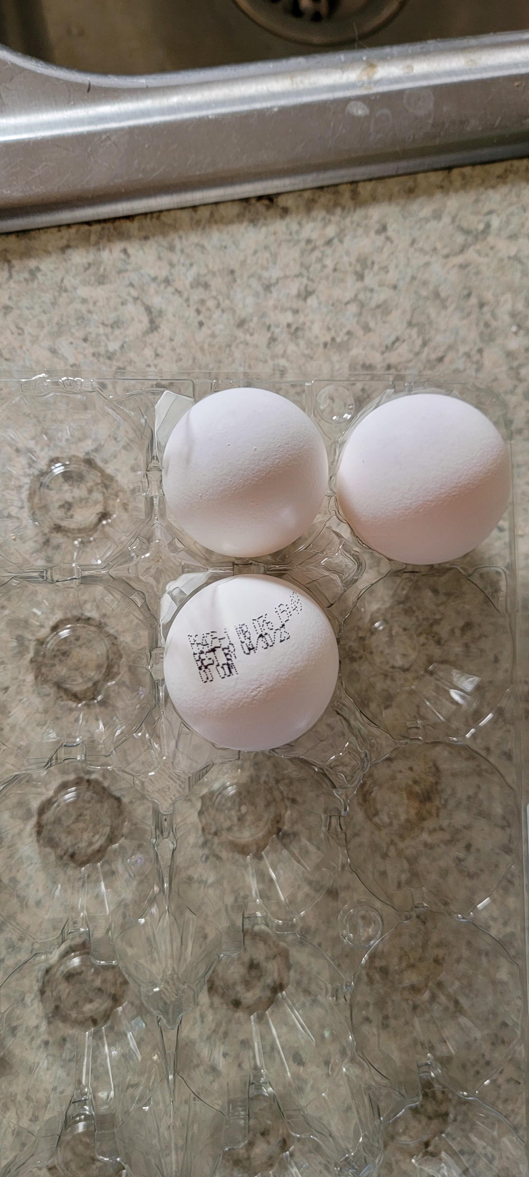 One of my eggs has the expiration date printed on the shell | Scrolller