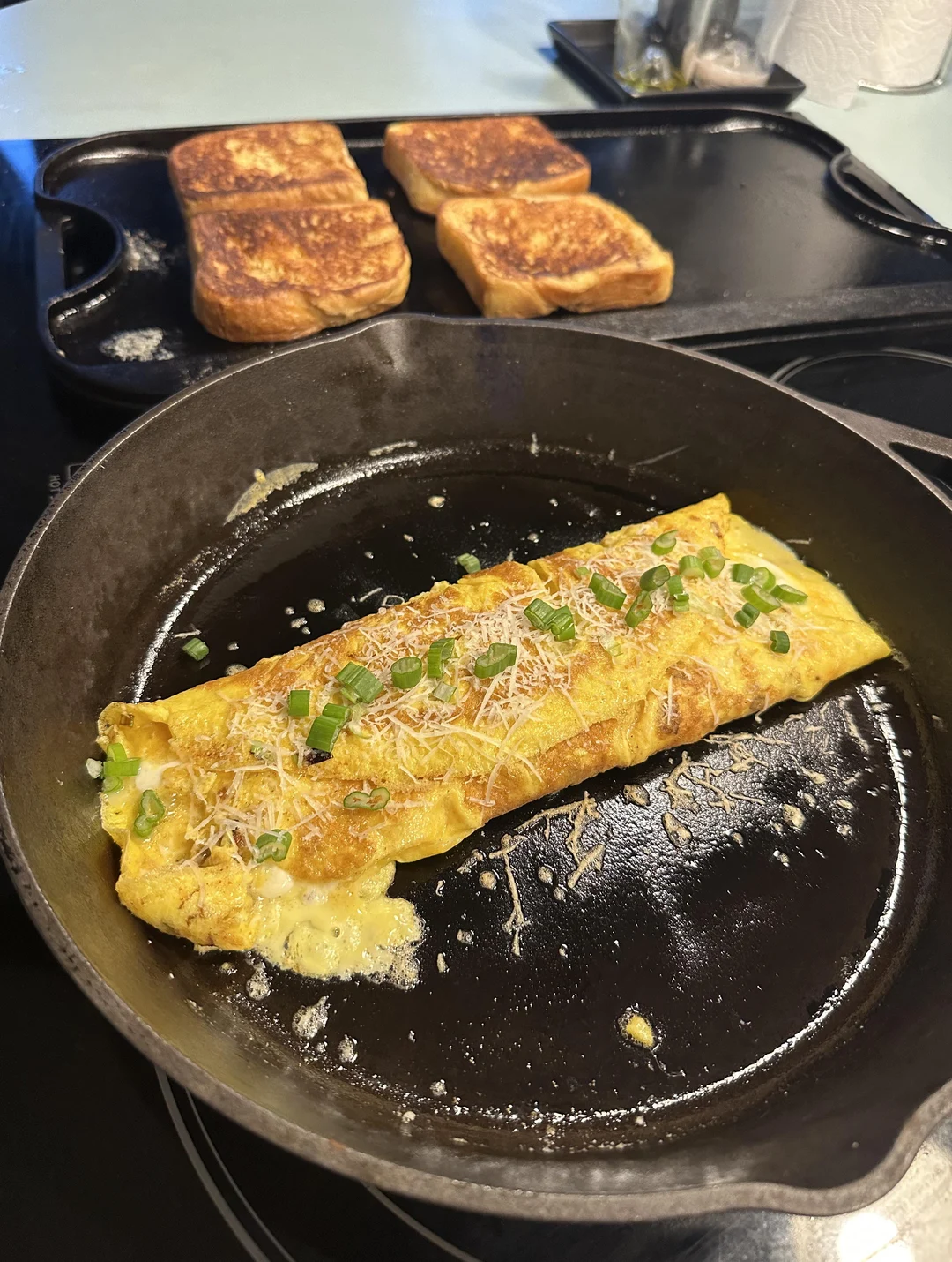 Saturday Morning Breakfast: French Toast and Cheese Omelette | Scrolller