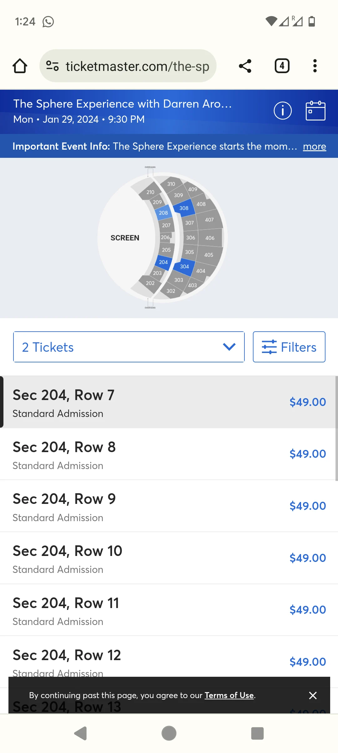 Best cheap seats at The Sphere? | Scrolller