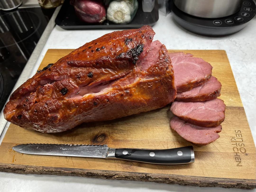 Spicy Miso and Apple Cider glazed wild boar leg! | Scrolller