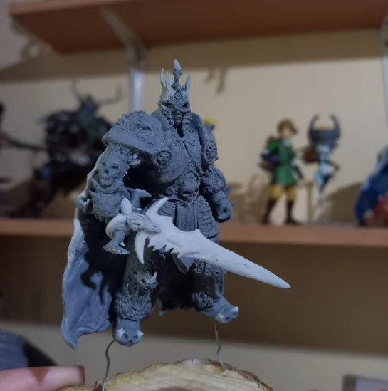 [OC] I made Arthas out of clay and painted him for a custom DnD campaign. Hope you like how he ...