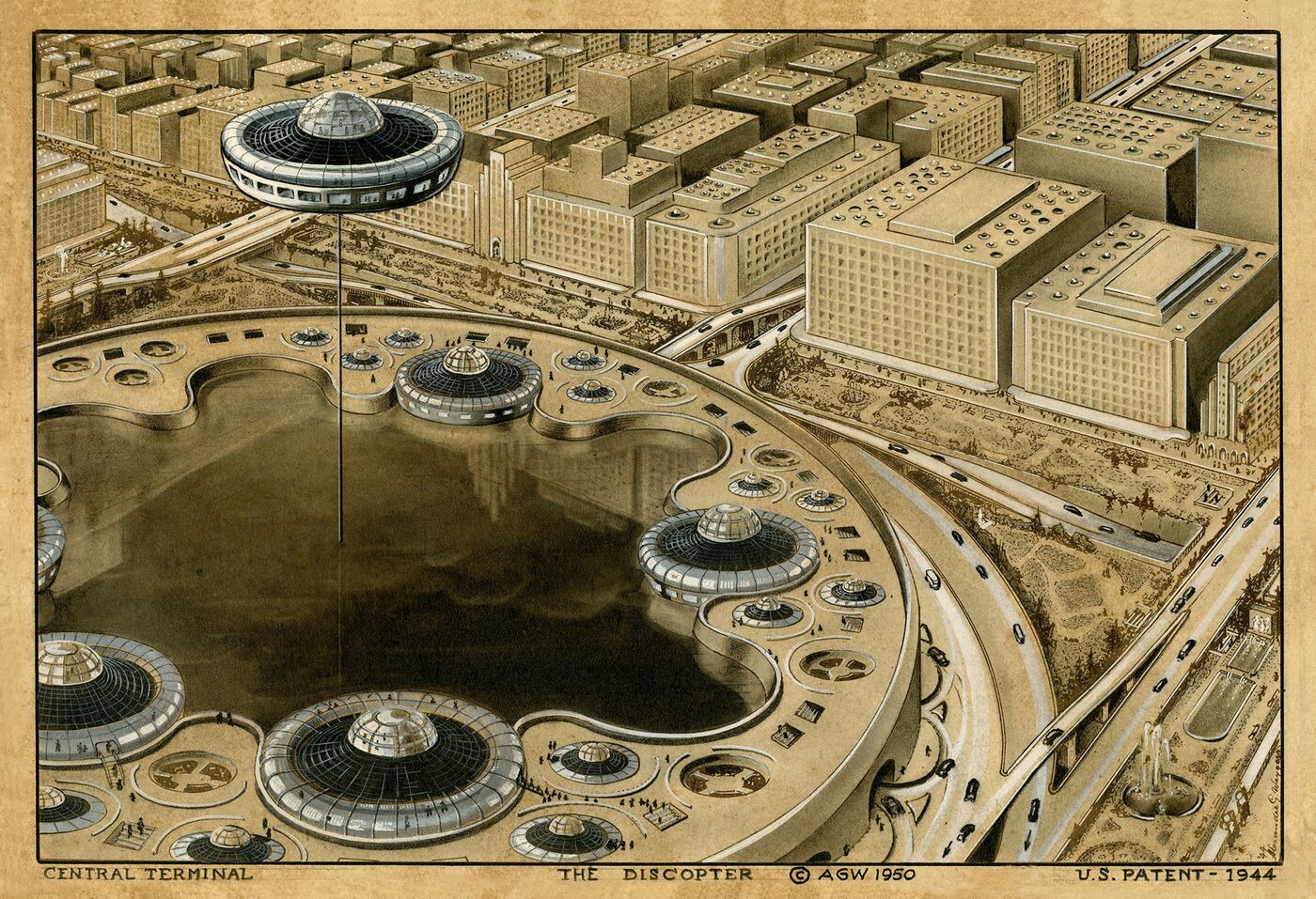 The Discopter, Central Terminal by Alexander Weygers | Scrolller