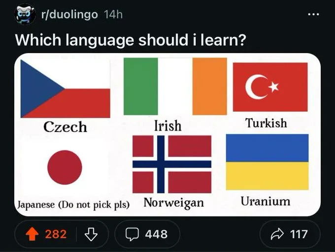 Which language?? | Scrolller