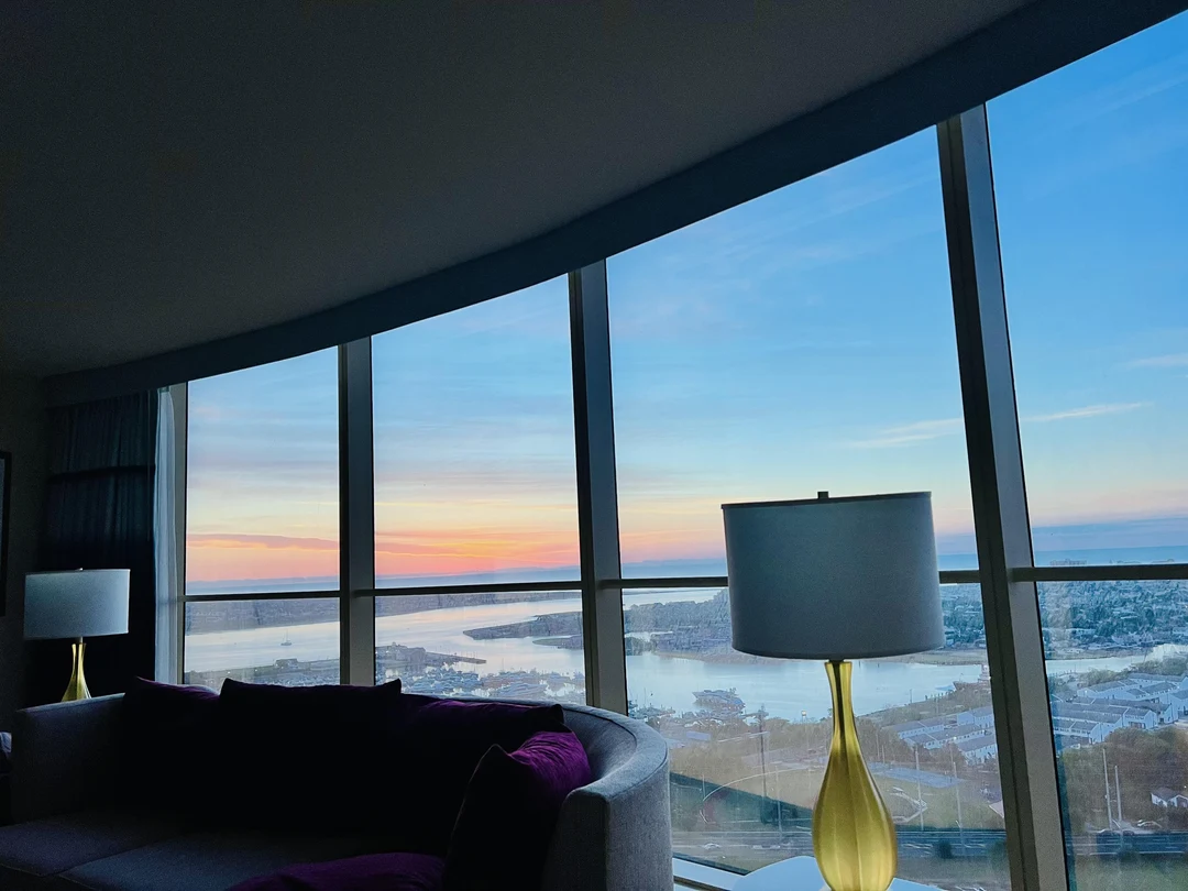 sunrise outside my hotel this morning, so peaceful | Scrolller