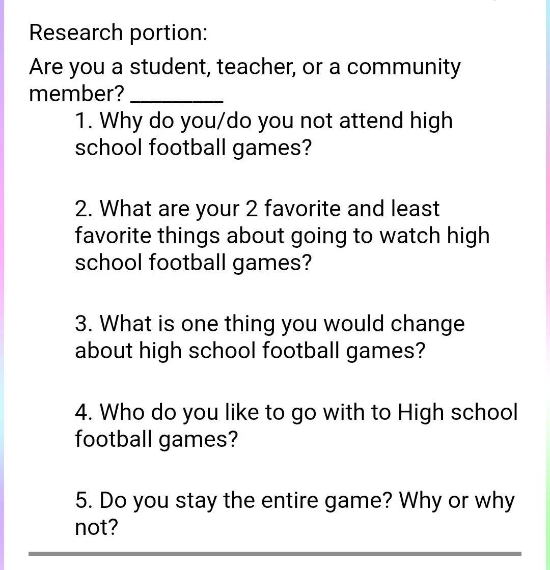 High school football project | Scrolller