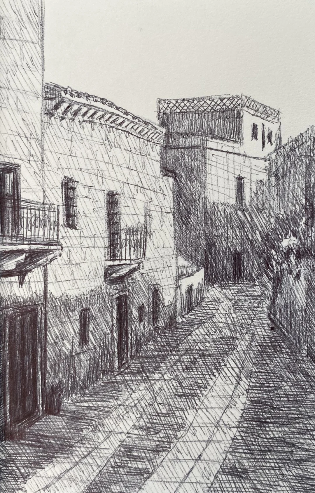 Stone Buildings, Me, Ballpoint pen, 2023 | Scrolller