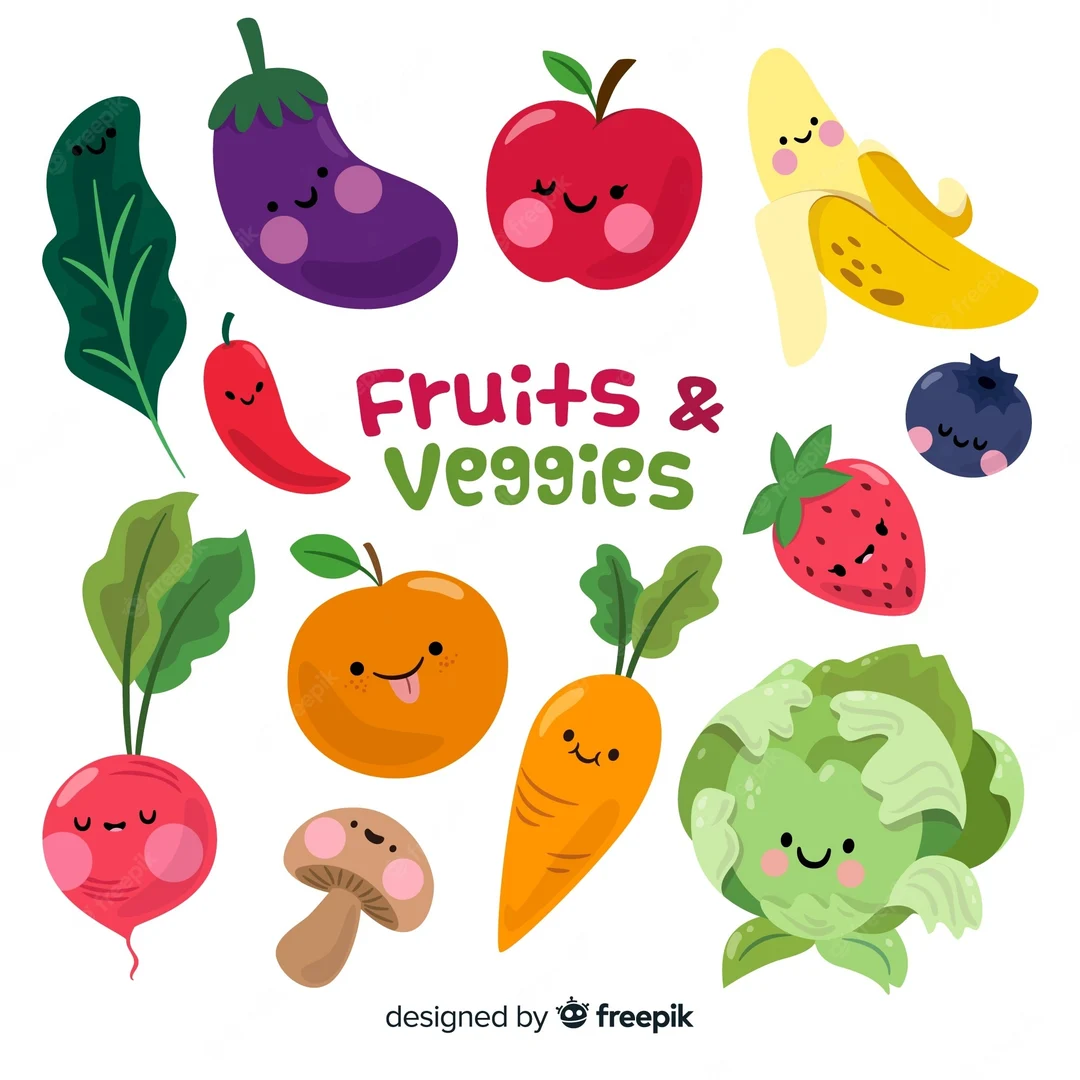 I think this picture of fruits and veggies is cute enough to belong here :) | Scrolller
