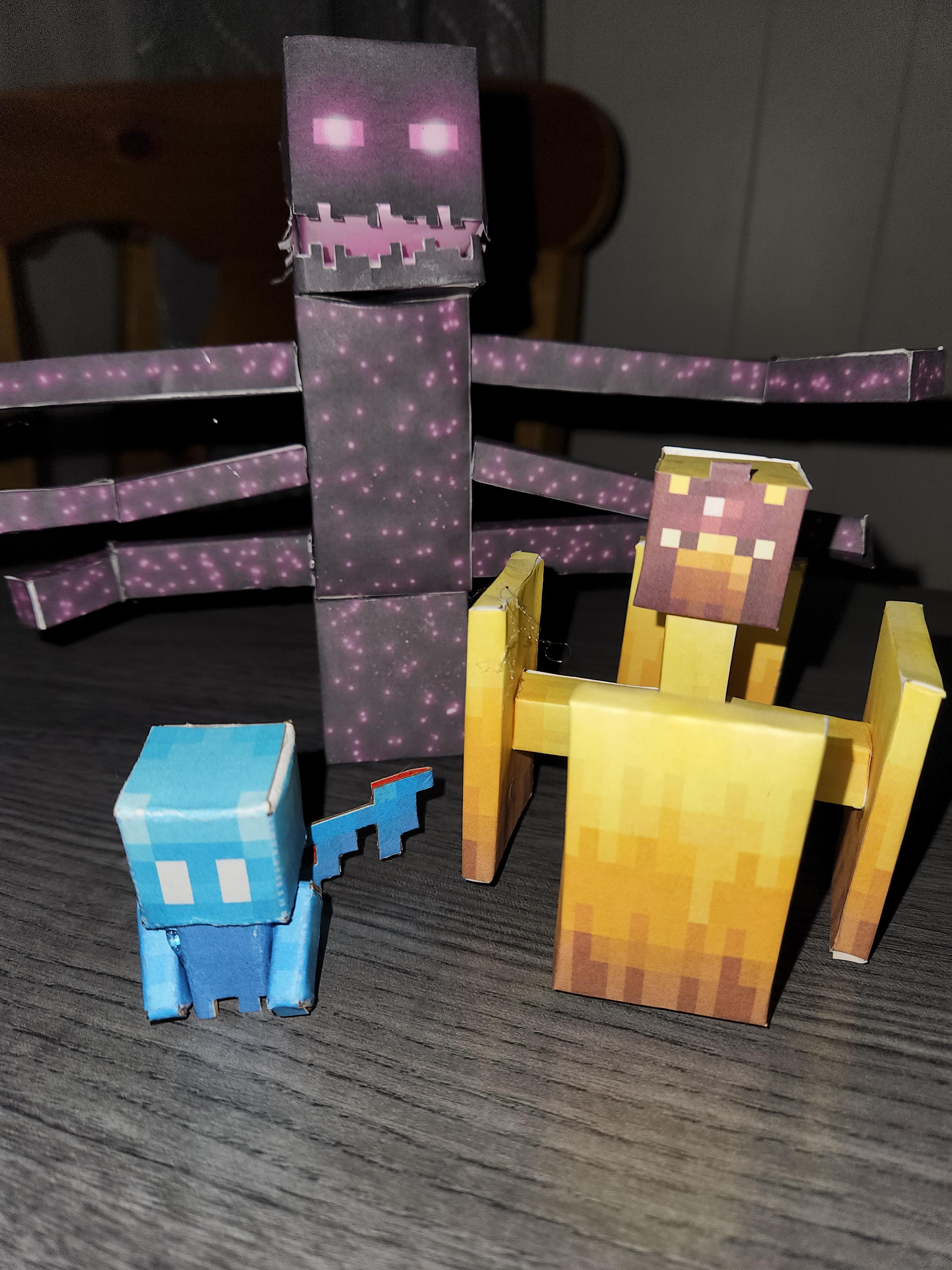 My almost 12 year old and I made some pixel papercrafts | Scrolller