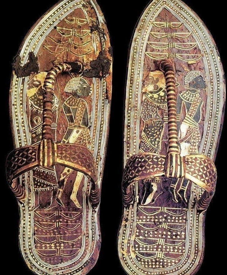 Egyptian pharaoh Tutankhamen’s 3,300 year old sandals. | Scrolller