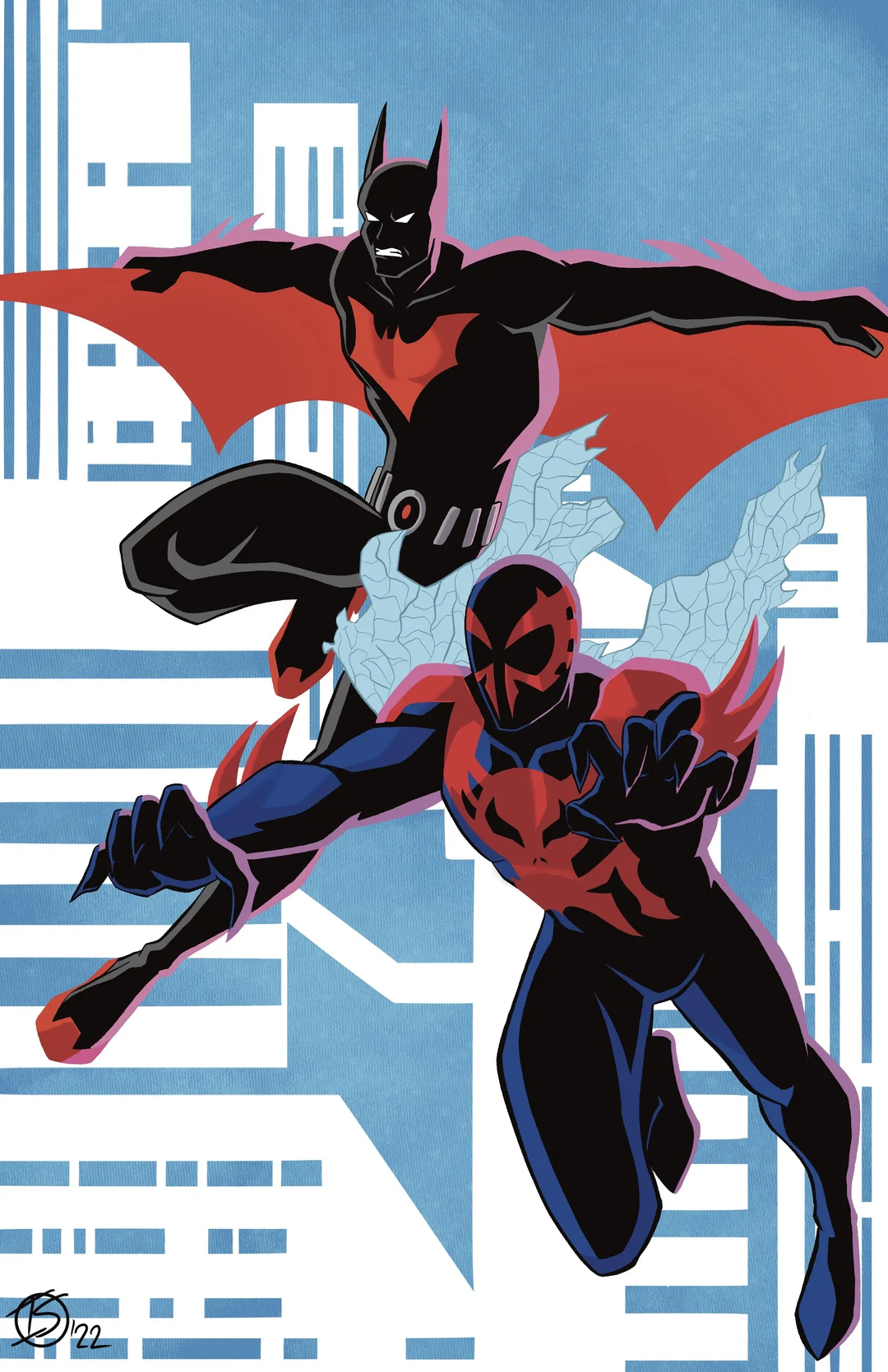 Some Spider-Man 2099/Batman Beyond fanart I recently did. Let me know what you think! | Scrolller