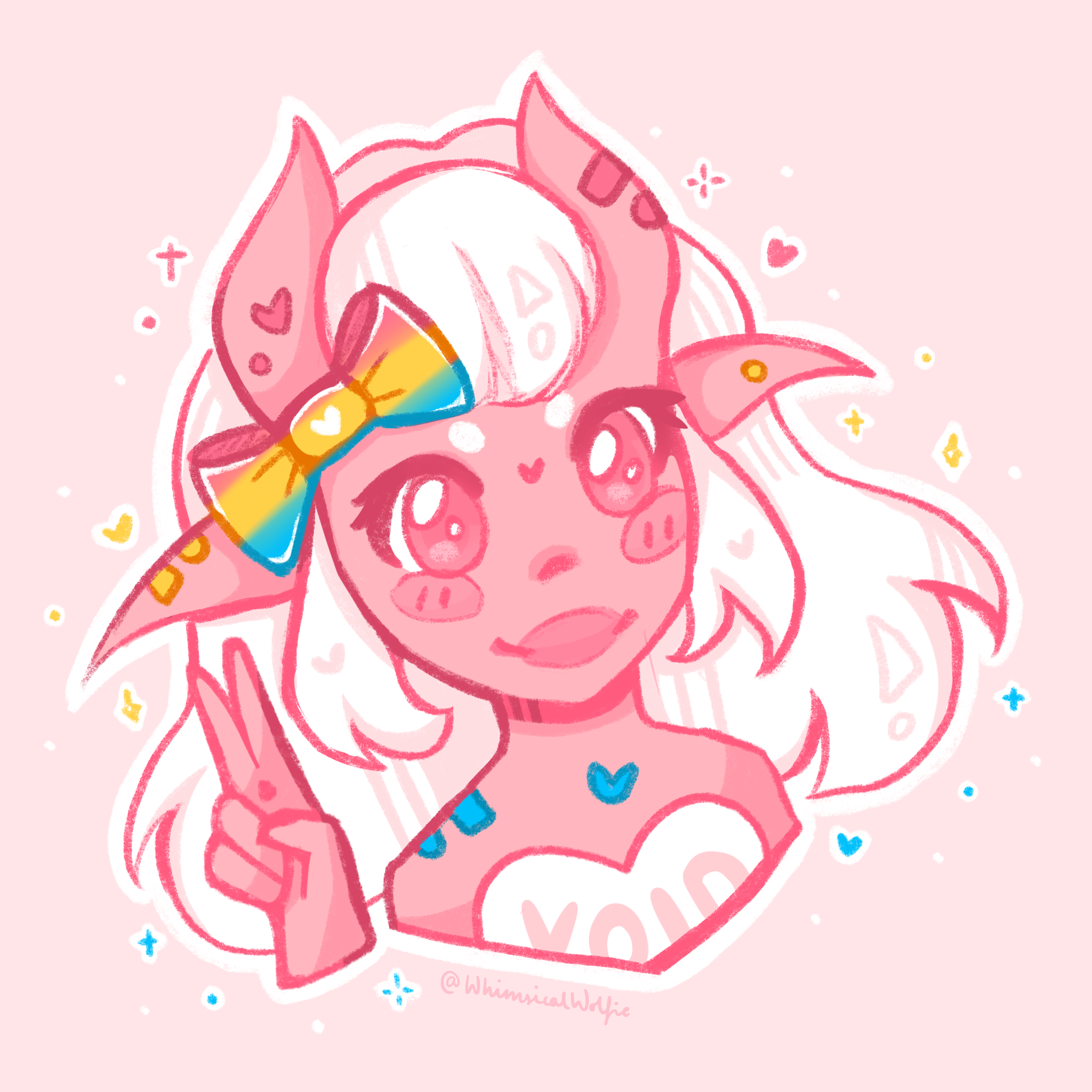 I drew my favourite OC with my flag colours in time for Pride!