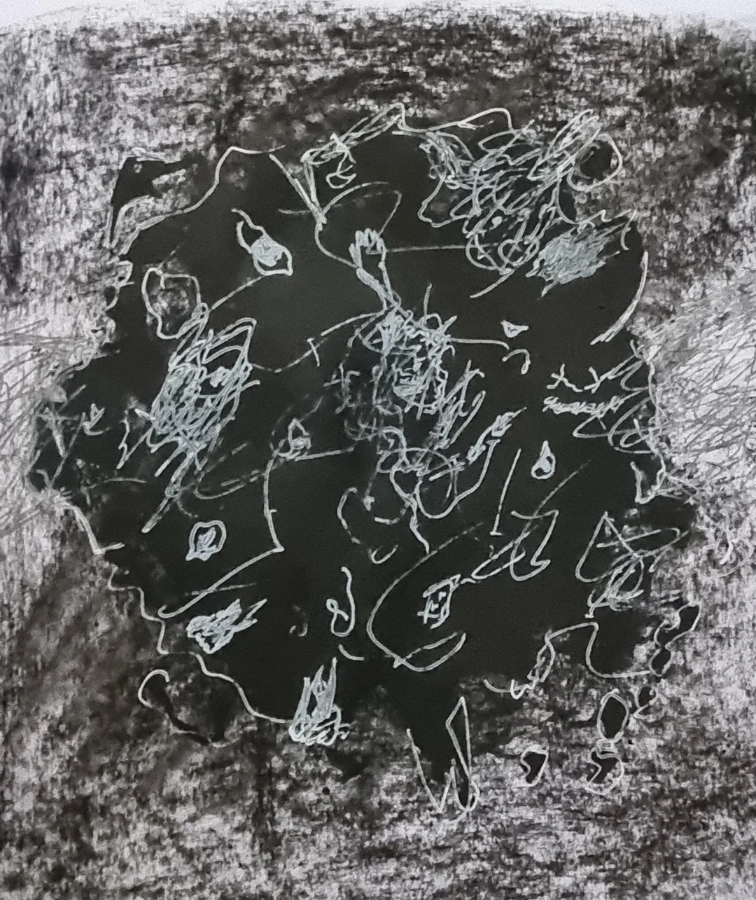 The black hole of dread, made on an else unusable piece of paper | Scrolller