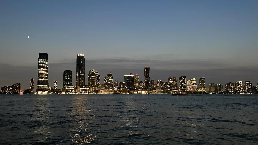 Jersey City, New Jersey, USA. Taken from the Manhattan side of the Hudson River. | Scrolller