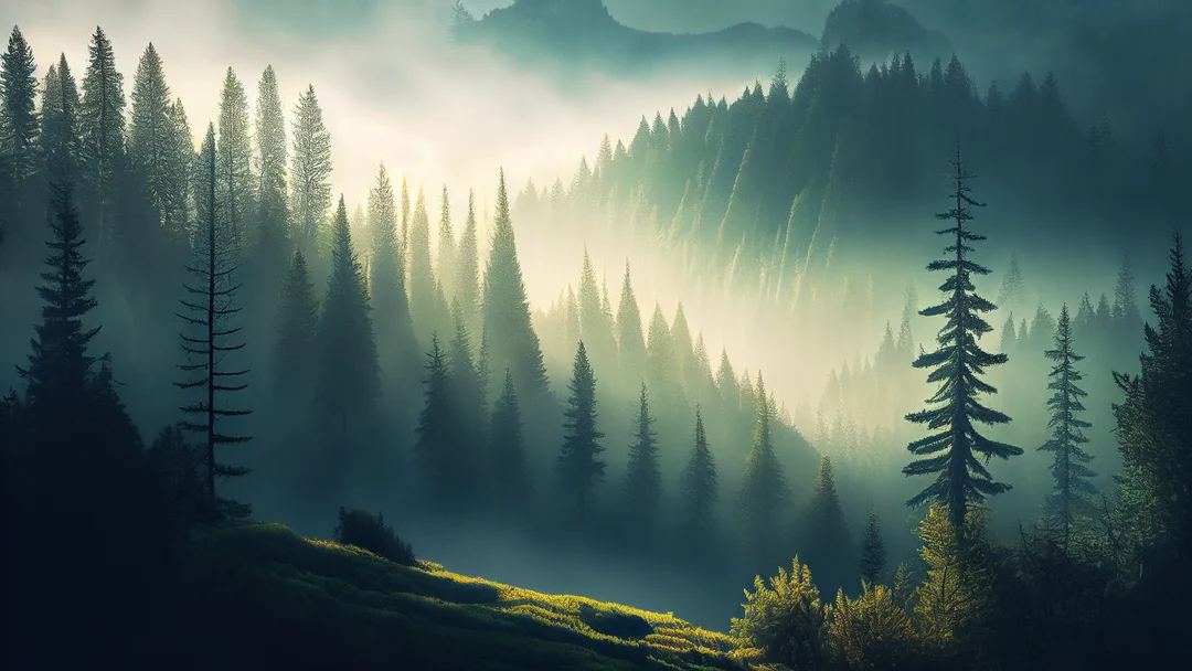 Morning Forest In The Mist [2560x1440] | Scrolller