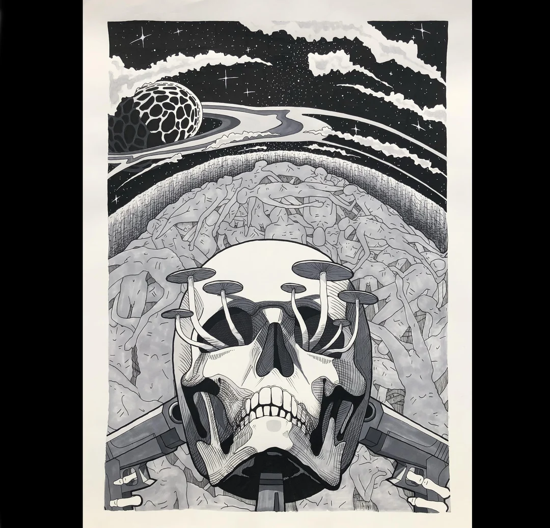 artwork - death, me, markers and pens, 2022 | Scrolller