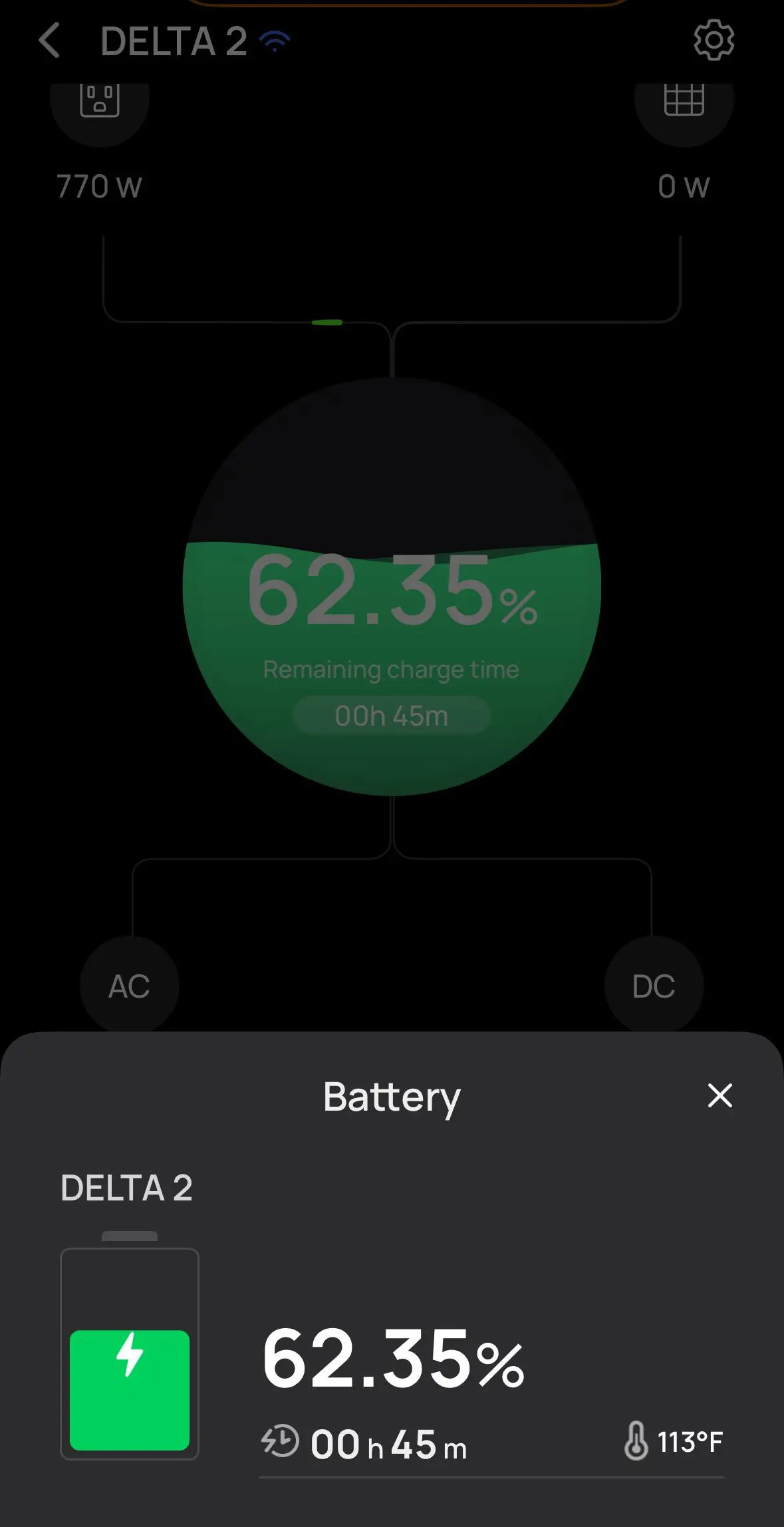 Charging temperature Delta 2 | Scrolller