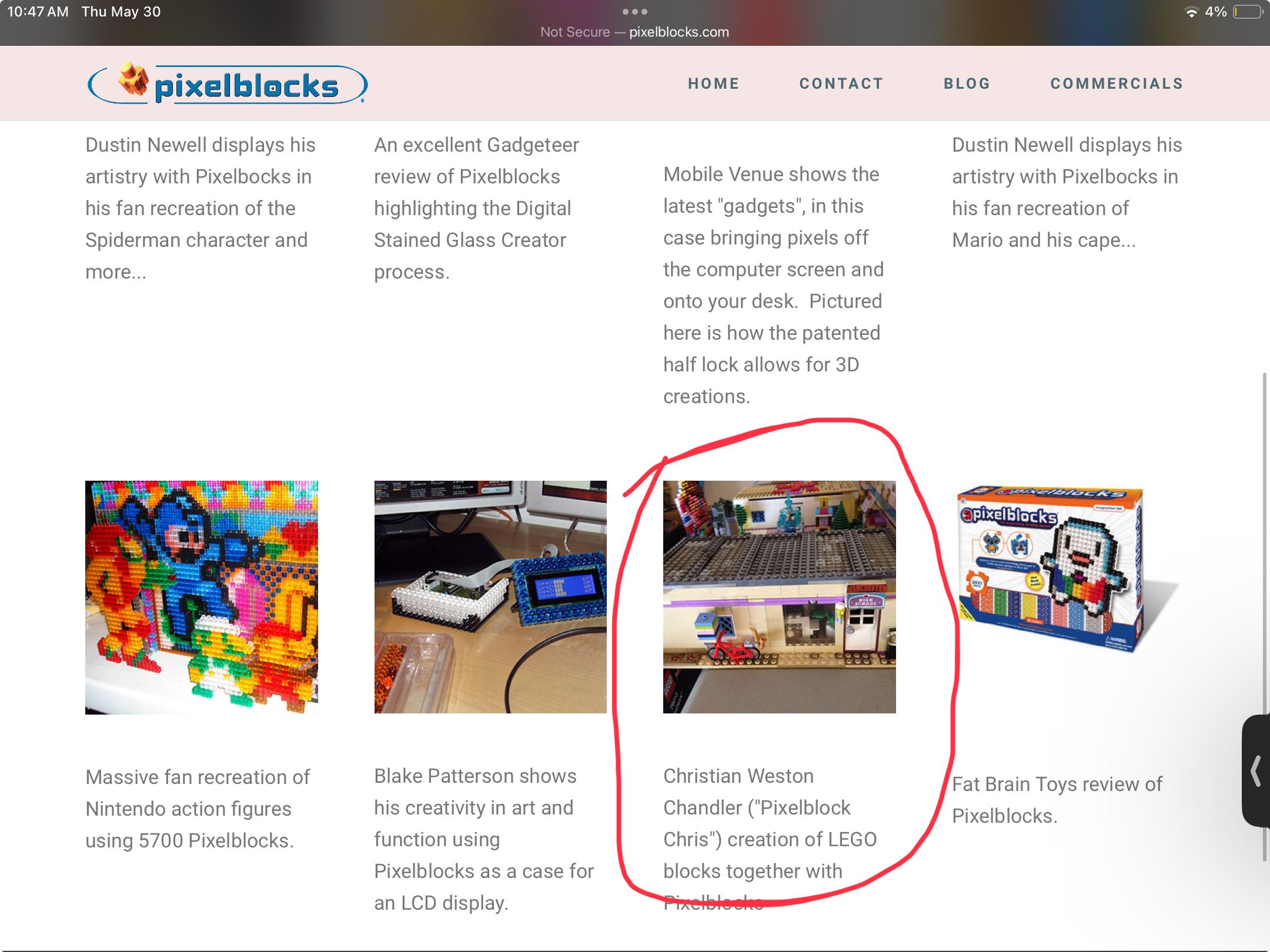 Chris is on the official Pixelblocks website | Scrolller