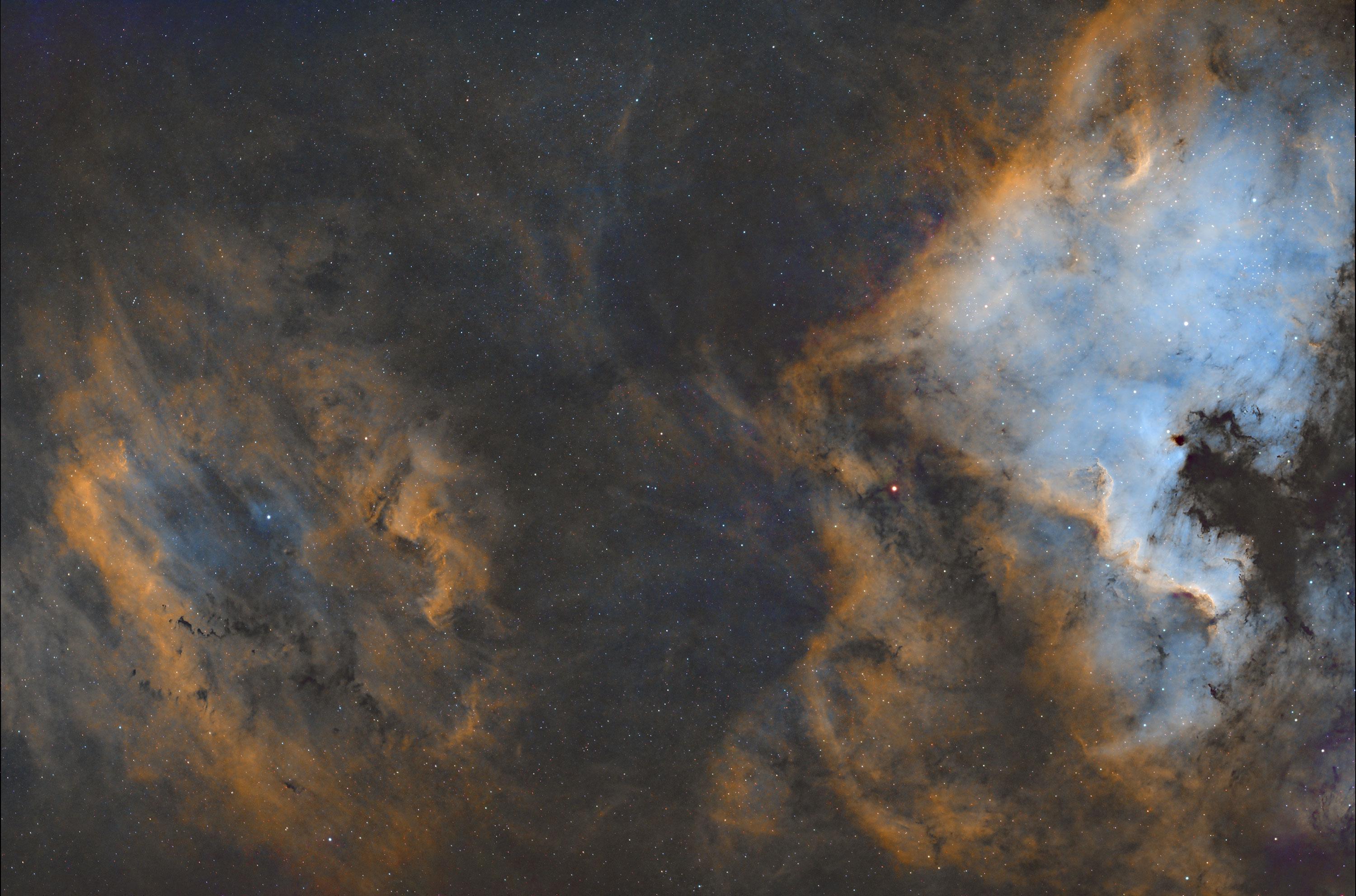 [OC][3000x1983] Clam shell and North America nebula | Scrolller