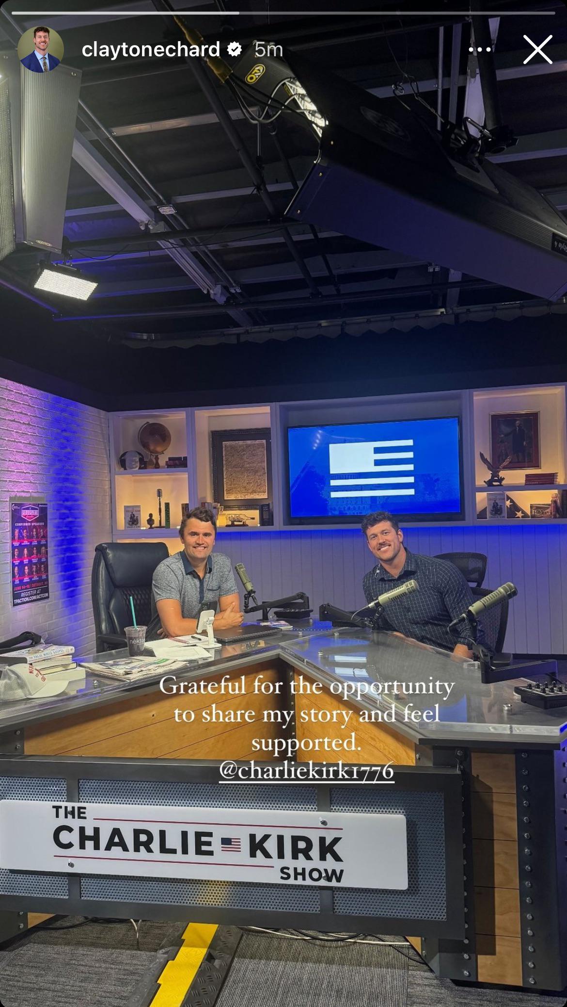 Clayton on Charlie Kirk’s show | Scrolller