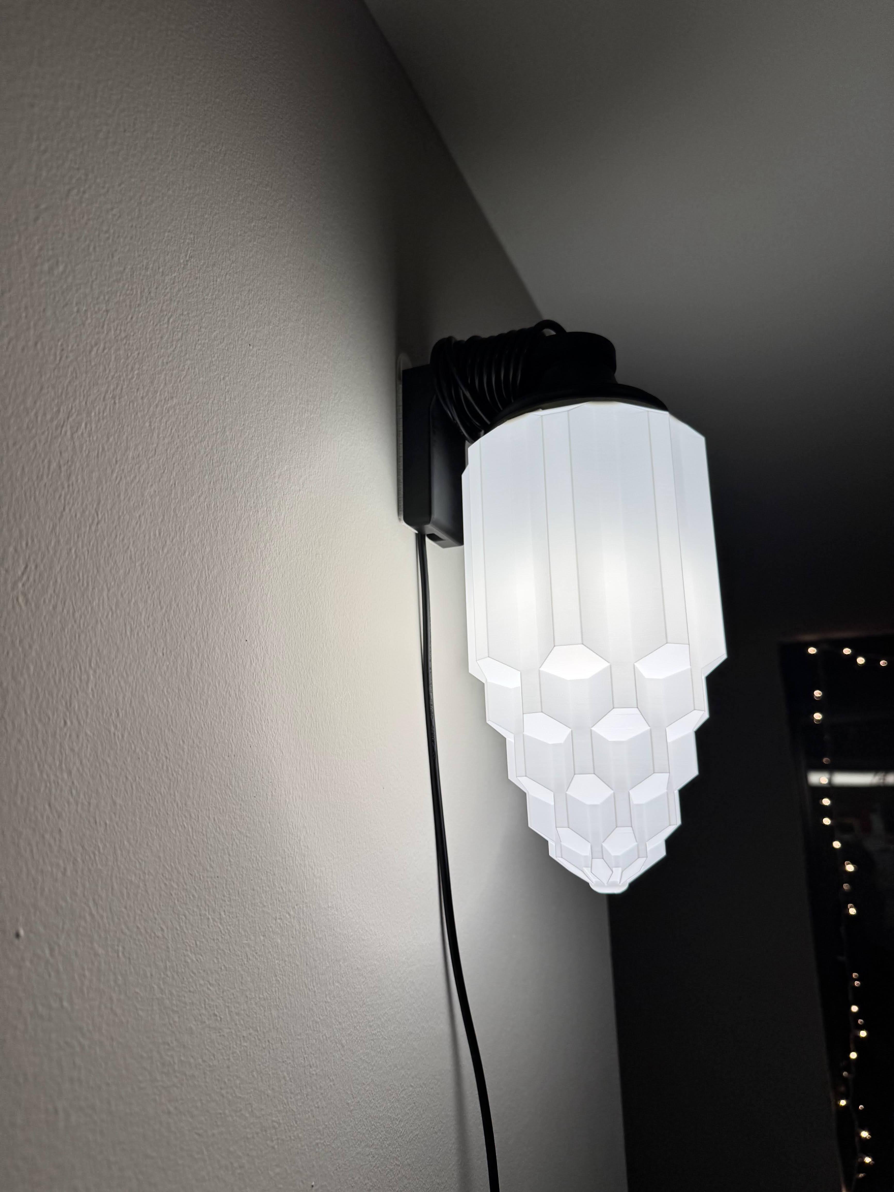 Art Deco Wall Mounted Lamp with Command Strips | Scrolller